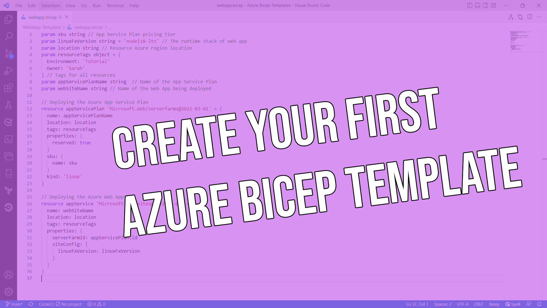 Create your first Azure Bicep Template Create your first Azure Bicep Template