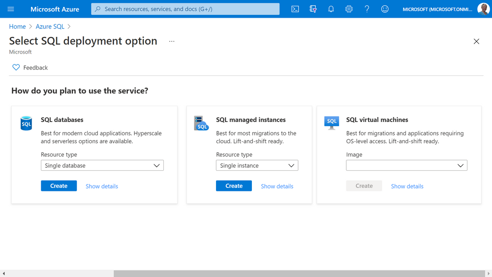 Create an Azure SQL Database with built-in sample data