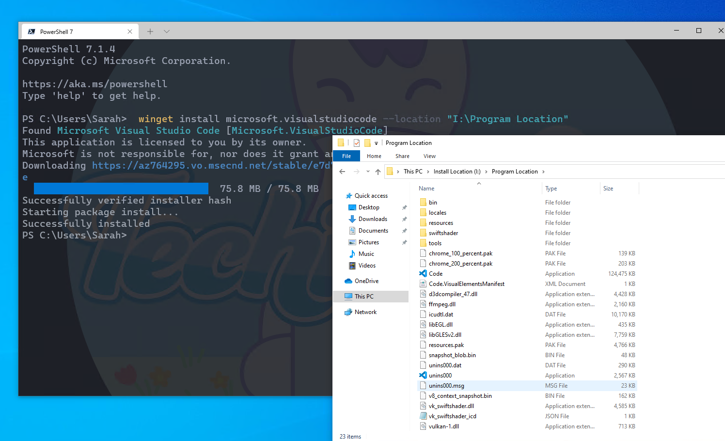 Change install location with WinGet
