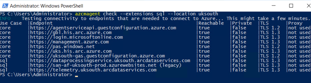 Check if network connectivity for Azure Connected Machine Agent is ...