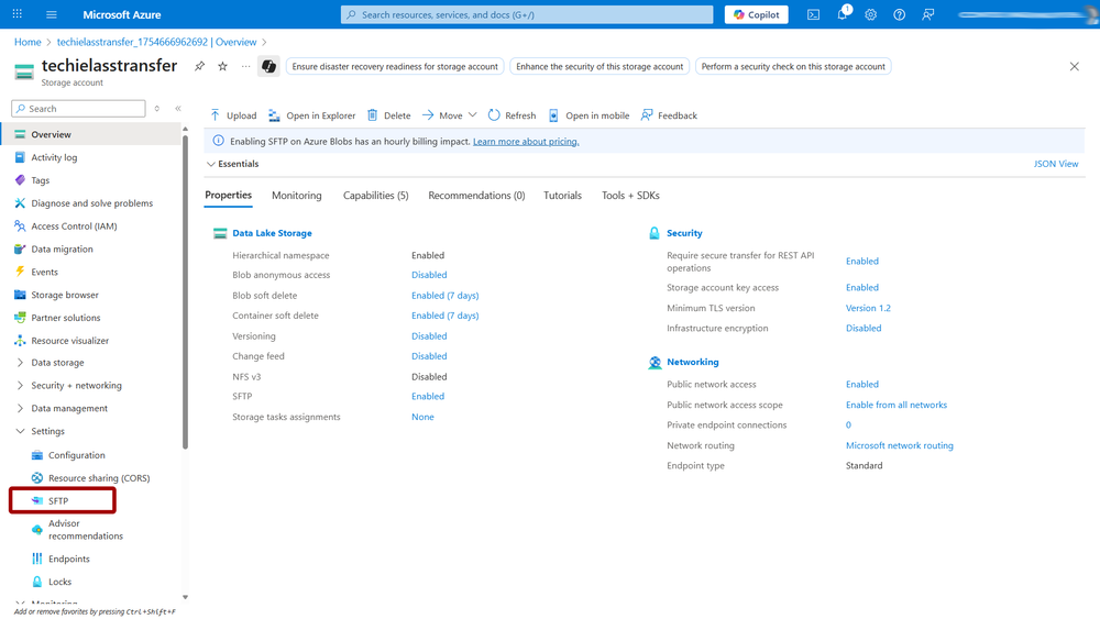 How to set up SFTP in Azure - Argon Systems
