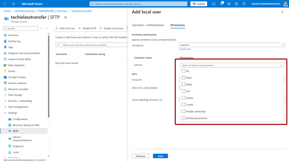How to set up SFTP in Azure - Argon Systems