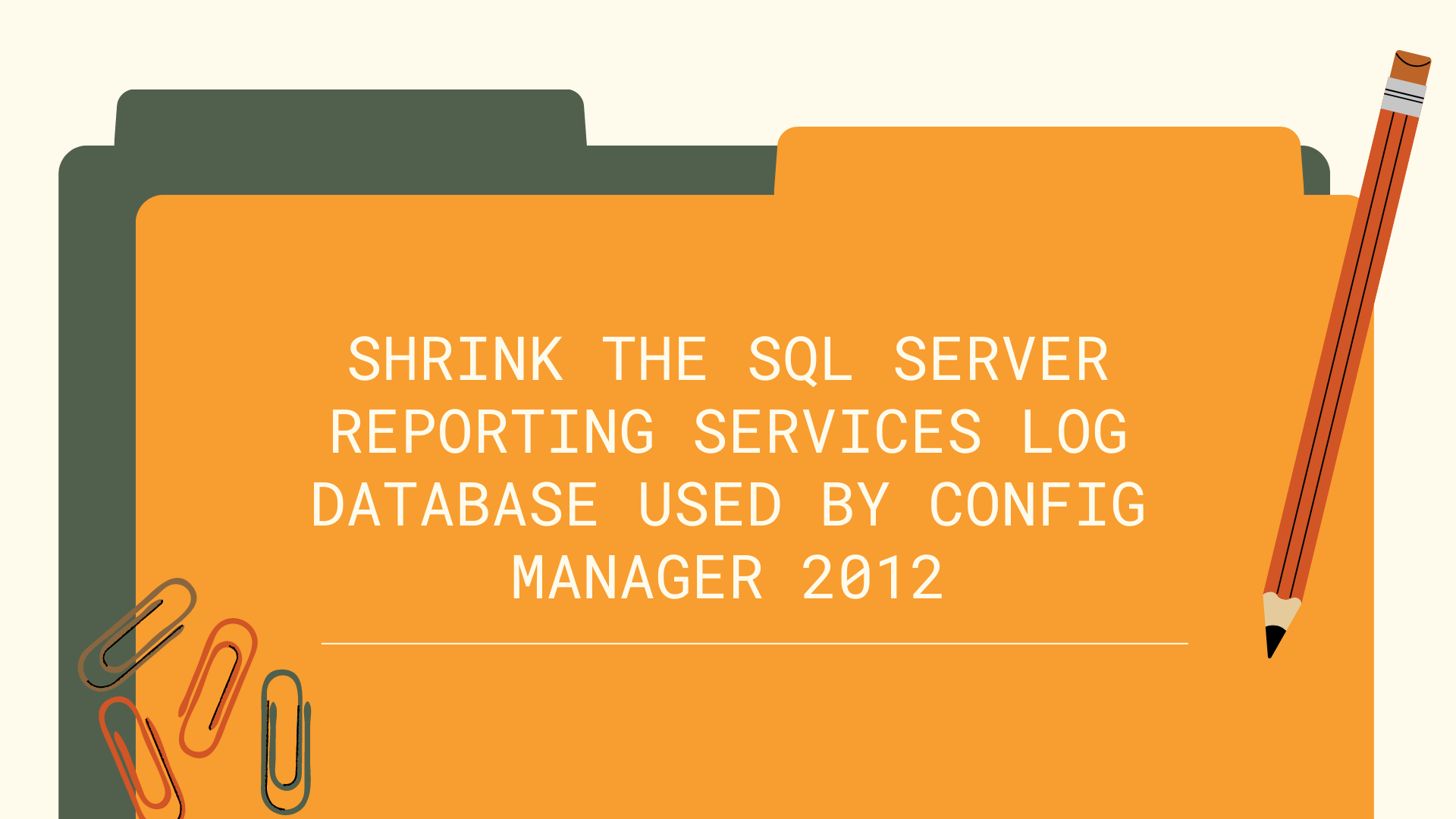 Shrink the SQL Server Reporting Services log database used by ConfigMgr ...