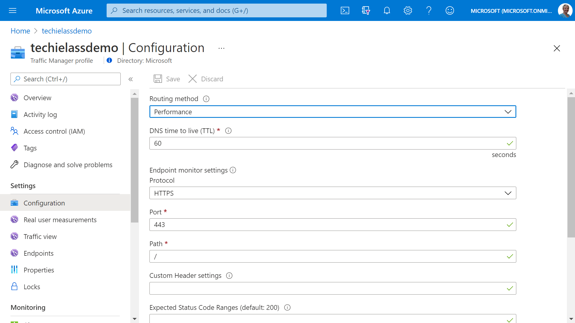 Troubleshooting degraded state in Azure Traffic Manager