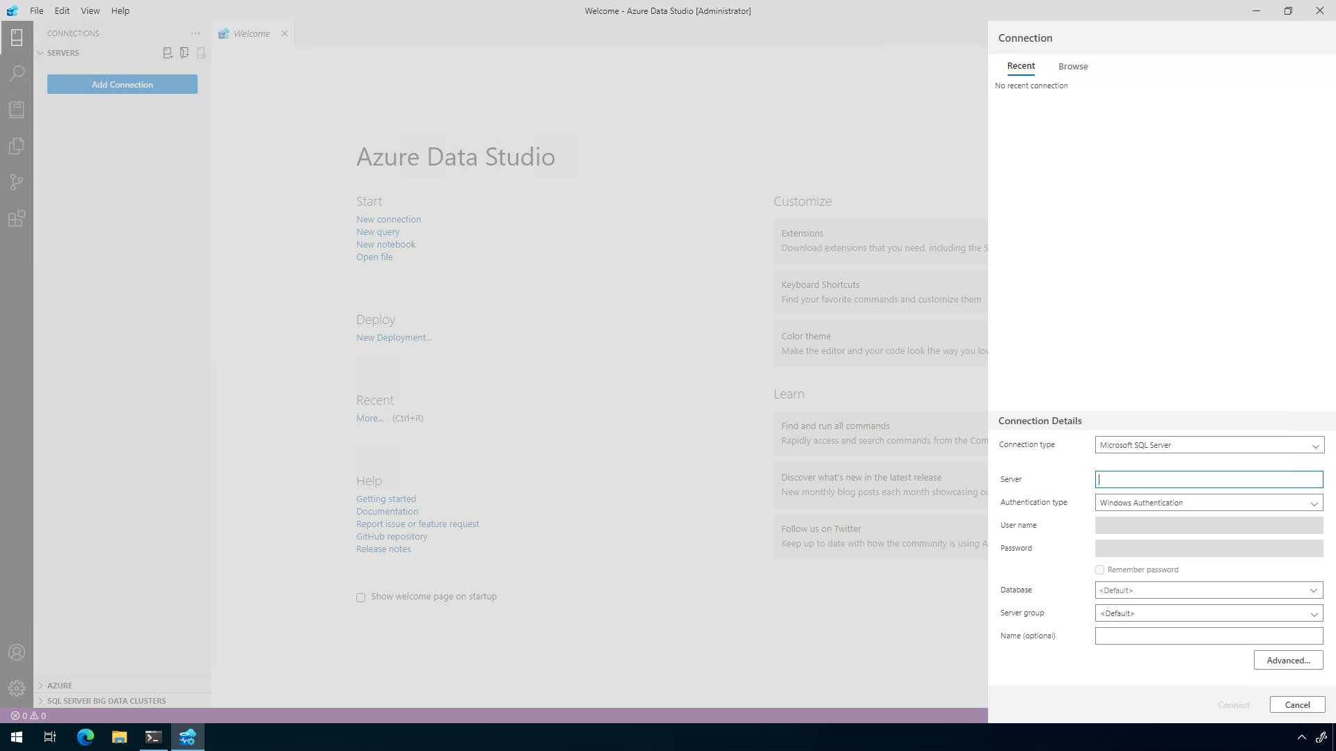 Query SQL with Azure Data Studio