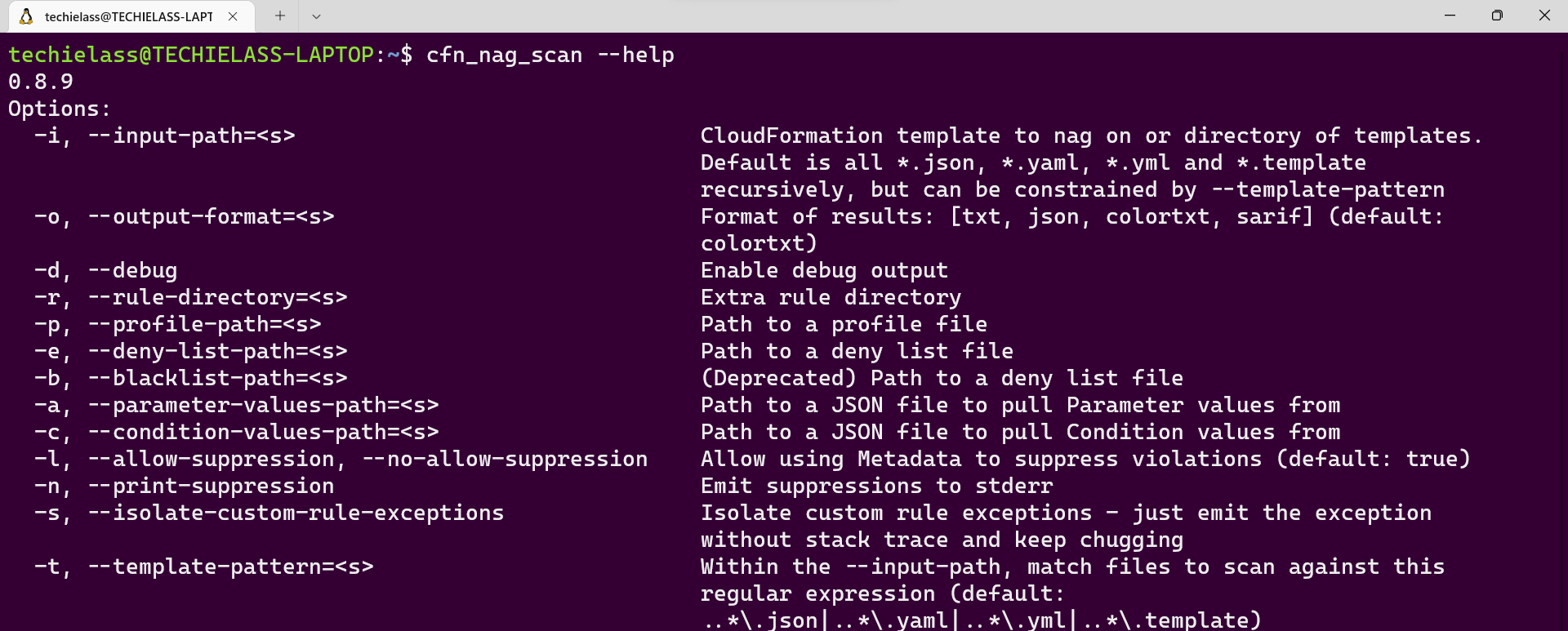 Install cfn_nag on Windows