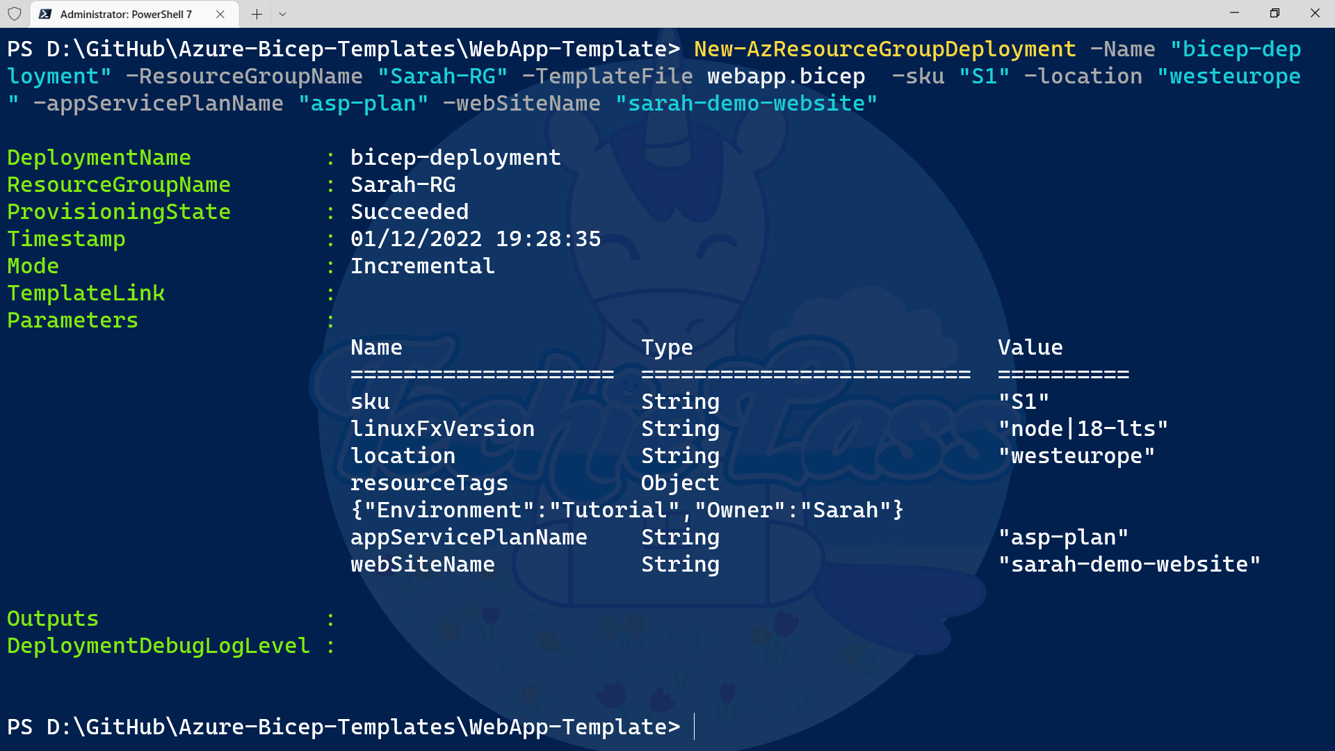 Create your first Azure Bicep Template