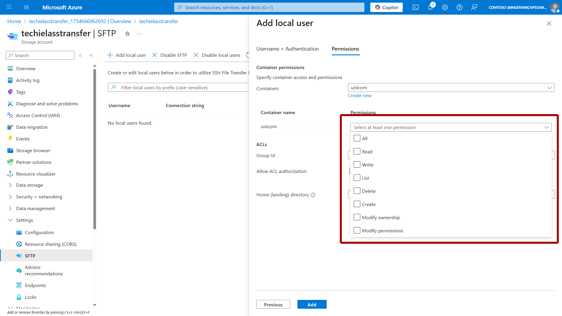 How to set up SFTP in Azure - Argon Systems