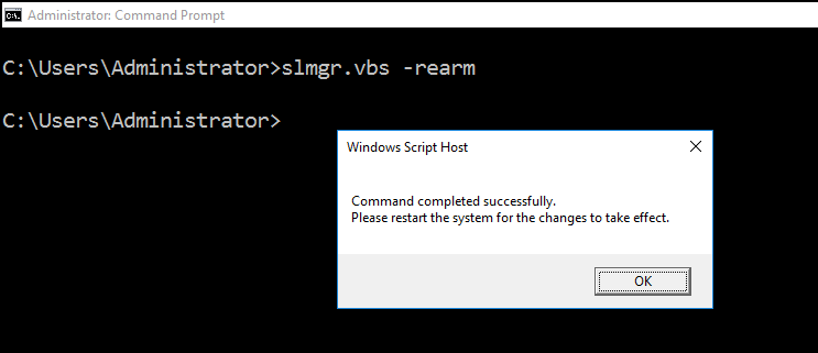 Windows Server: Extend expired Evaluation Period