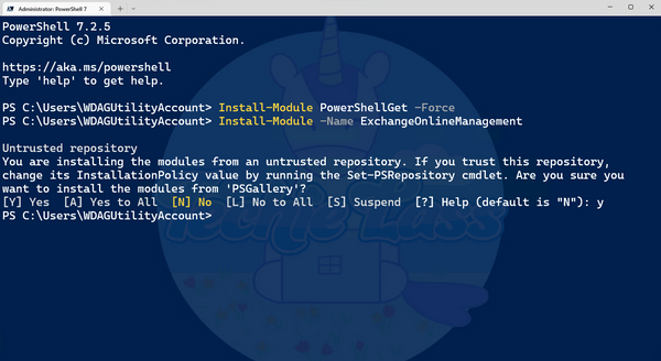 Install Exchange Online PowerShell modules